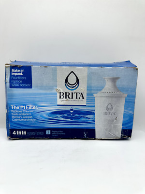 Brita Plus High-Density Water Replacement Filters, BPA-Free. 4 PACK All ...