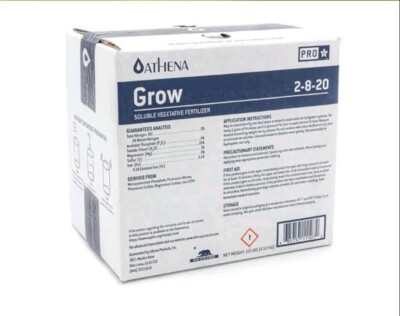 Athena Pro Grow (2-8-20) Soluble Powder 10lb BOX Indoor Outdoor 420 ...