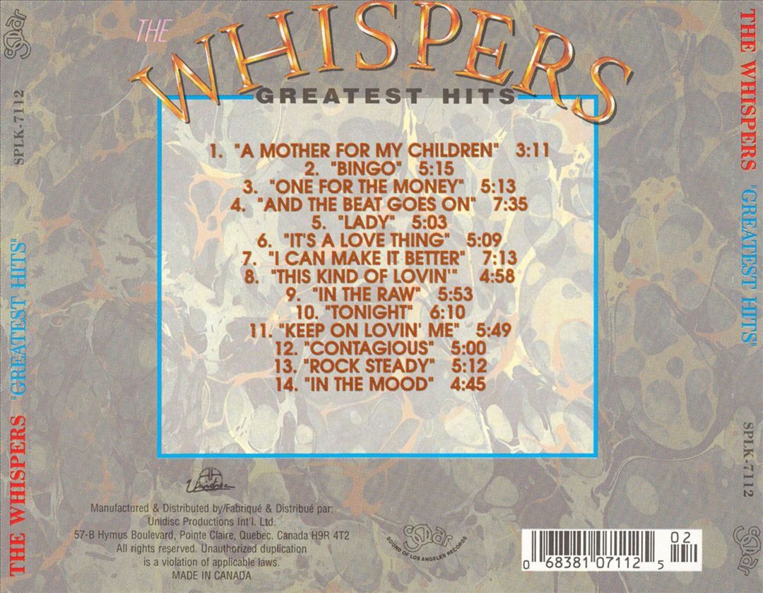 Greatest Hits by The Whispers (CD, 1994) for sale online | eBay