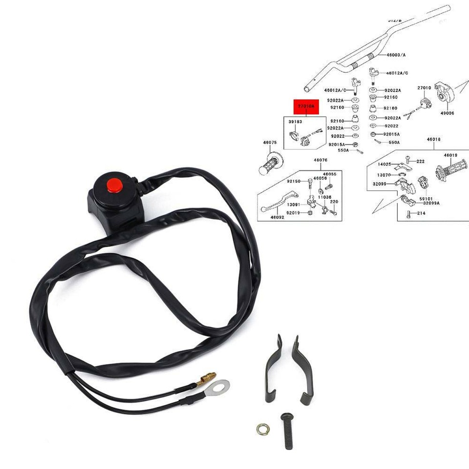 Stop Kill Switch For Suzuki JR50 RM50 RM60 DS80 JR80 RM80 RM85 RM100 ...