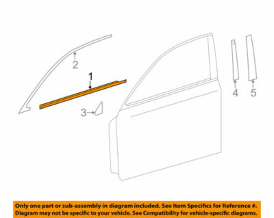 75720-30500 Toyota Moulding, front door belt, lh 7572030500, New ...