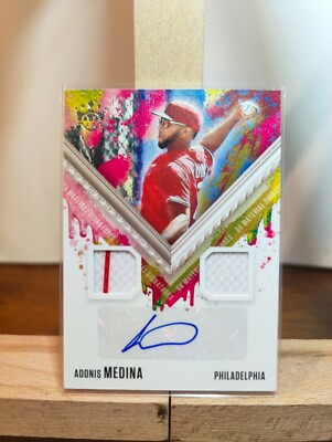 2021 Diamond Kings Adonis Medina DK Material Rookie Dual Jersey Auto RC ...