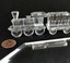 Swarovski Crystal Large Train set 4 Cars w Mirror Painted Tracks 1988 ...