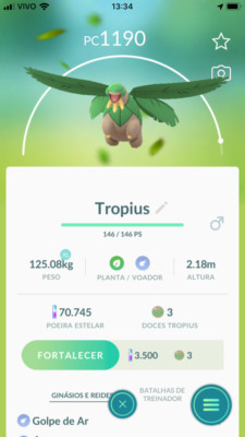 Nintendo Pokemon Go Regional Pokemon Tropius TRADE | Pok√©mon Go