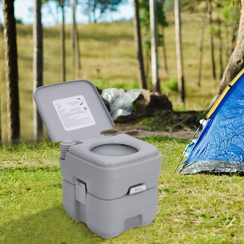 Outsunny 20L Camping Toilet Portable Travel WC Caravan Picnic Fishing ...