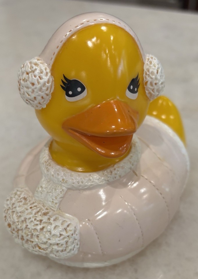 A+ Set 2 Bath Body Works Rubber Ducks Spa Robe + Ear Muffs 4x4.5 Never ...
