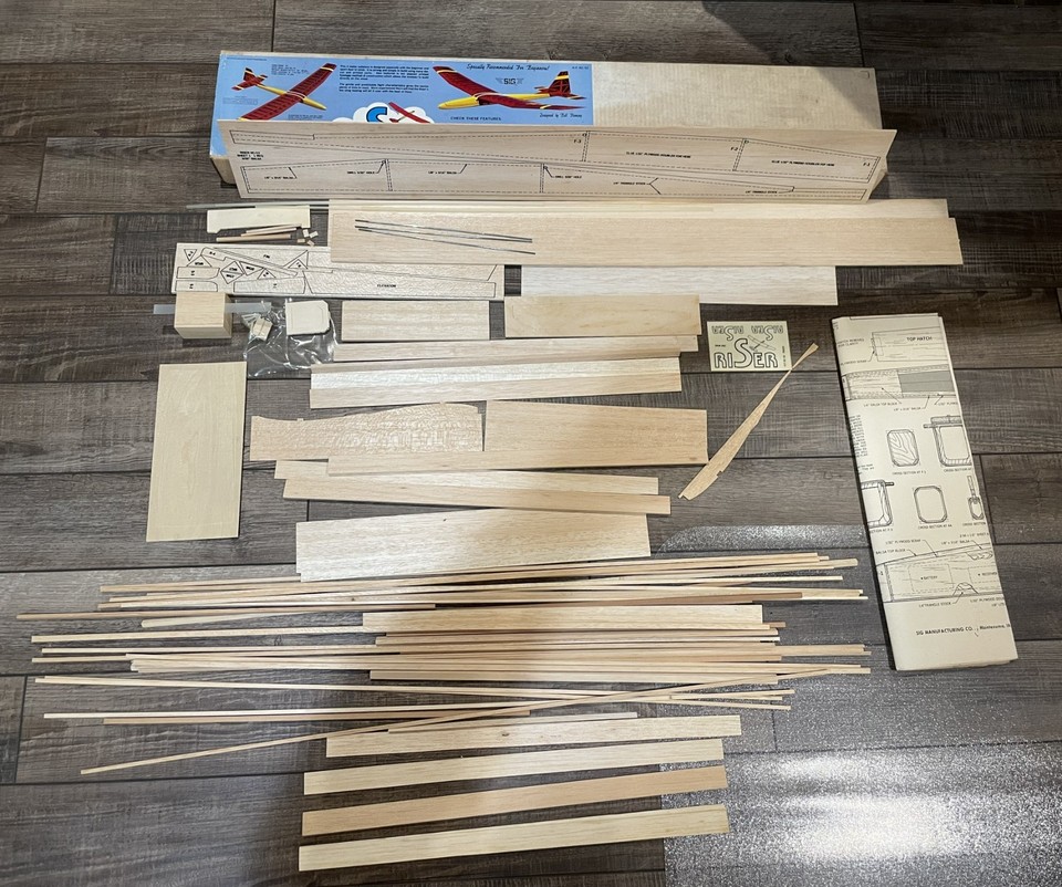Sig RISER, 2 meter Sailplane kit, 78" Wing Span, vintage, balsa, in box ...
