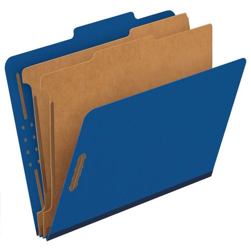 ® Classification Folders, 2 Dividers, 2" Fasteners, Letter, Dark Blue ...