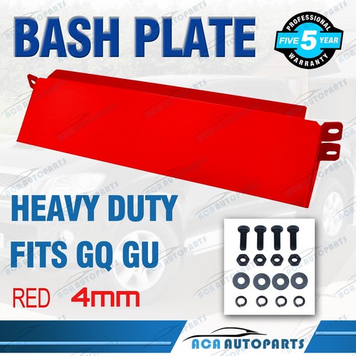 RED Bash Plate Fits Nissan GQ GU Patrol Steering Arm Guard 4mm Thick ...