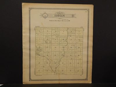 North Dakota, Foster County Map, c.1910, Johnson Township, K9#12 | eBay