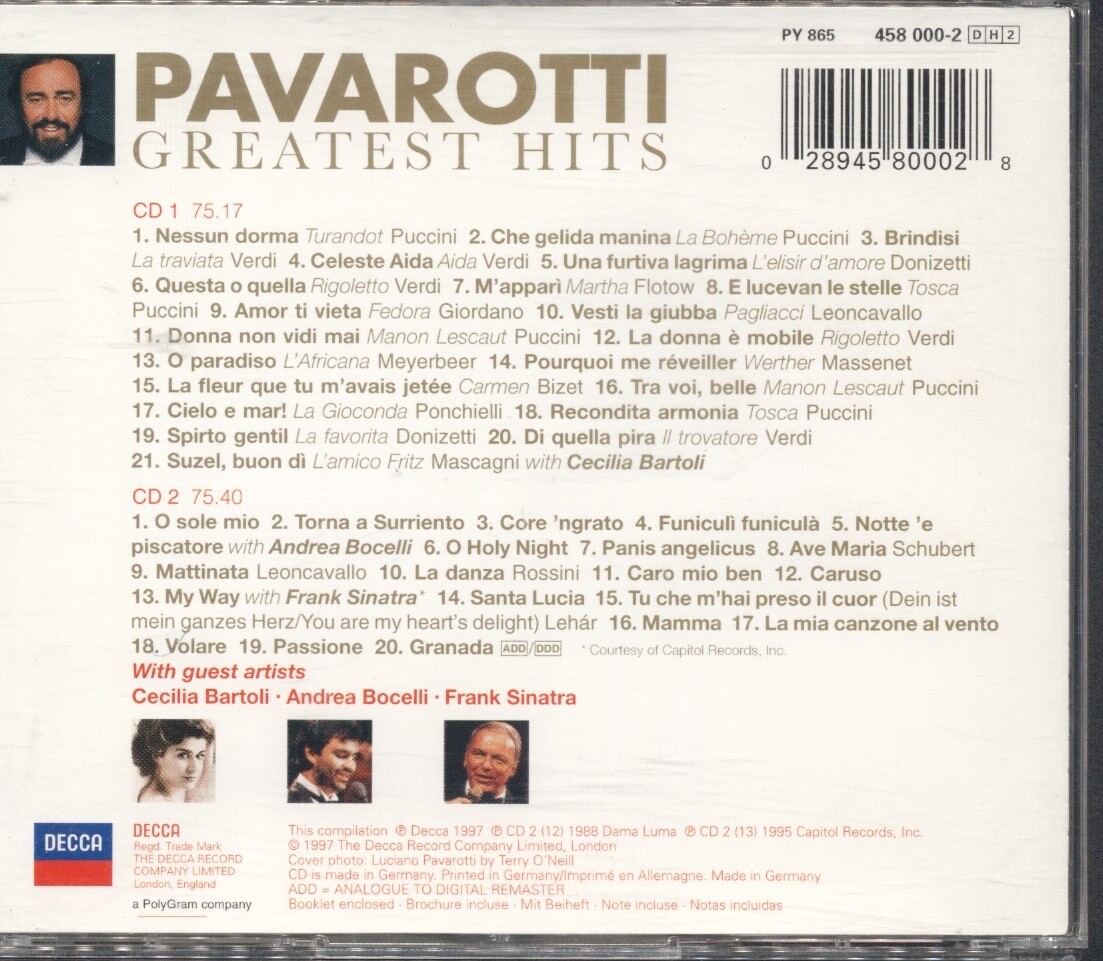 The Greatest Hits by Luciano Pavarotti (CD, 1997) for sale online | eBay