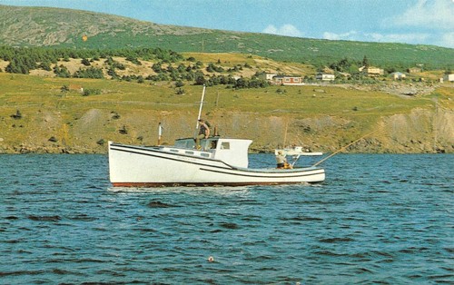 HOLYROOD, NF Canada TUNA BOAT~Fishermen CONCEPTION BAY & Homes Chrome ...