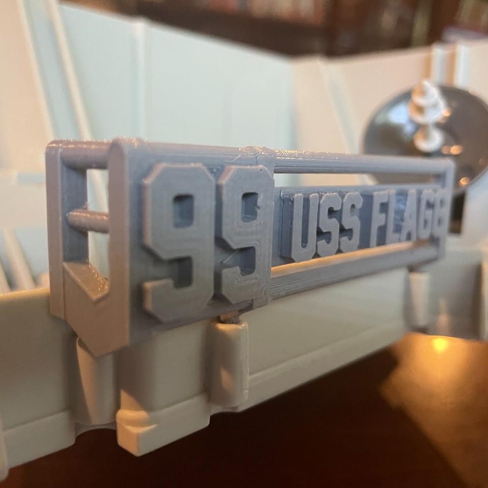 USS Flagg Fantail Rail with "99" or "COBRA" a GI Joe Custom (3D Printed ...