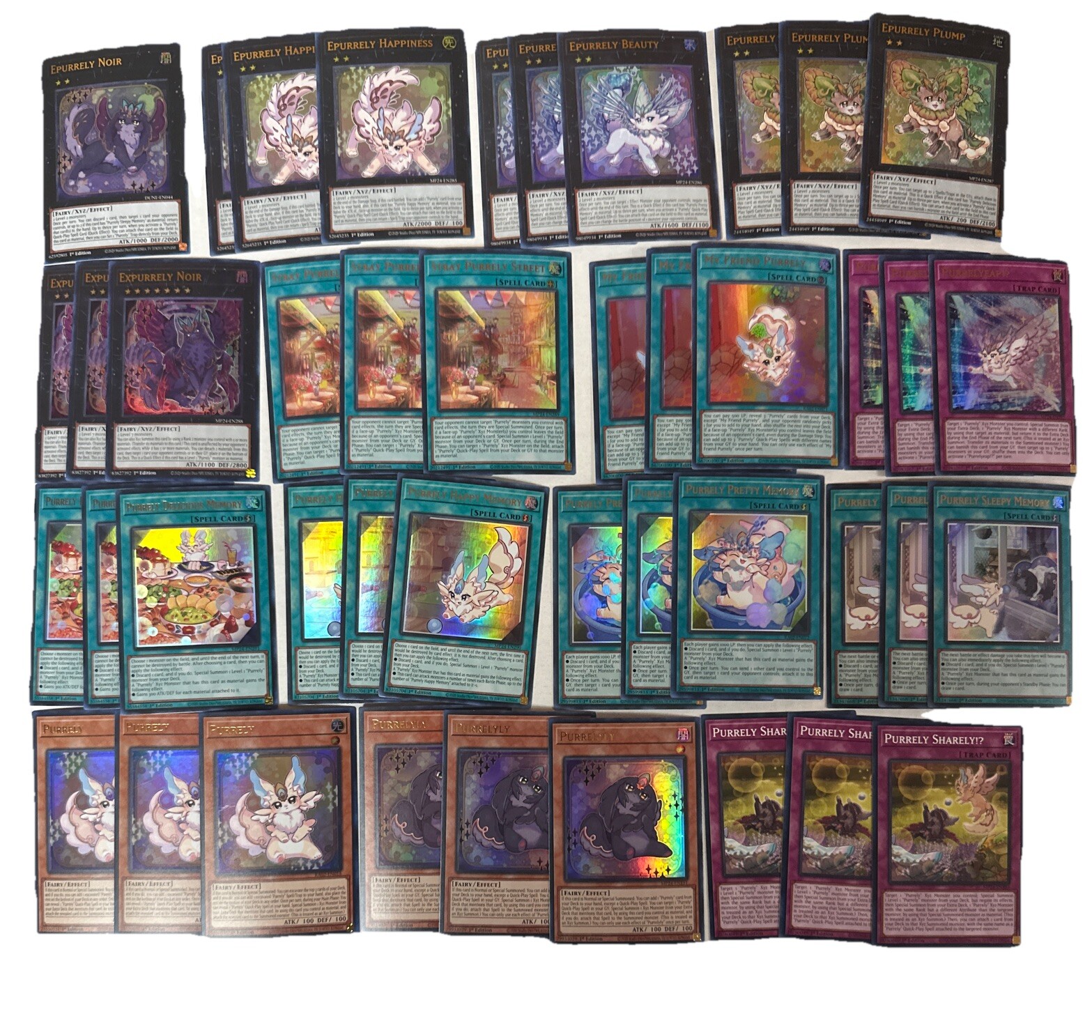 YUGIOH! Complete Purrely Deck Core 43 Cards MP24 +RA02 + DUNE Epurrely ...