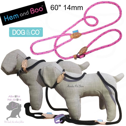 PINK Hem & Boo Dog & Co Soft Touch Rope Collar lead in 1 Figure 8 ...