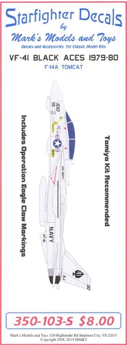 Starfighter Decals 1/350 GRUMMAN F-14A TOMCAT VF-41 BLACK ACES 1979 ...