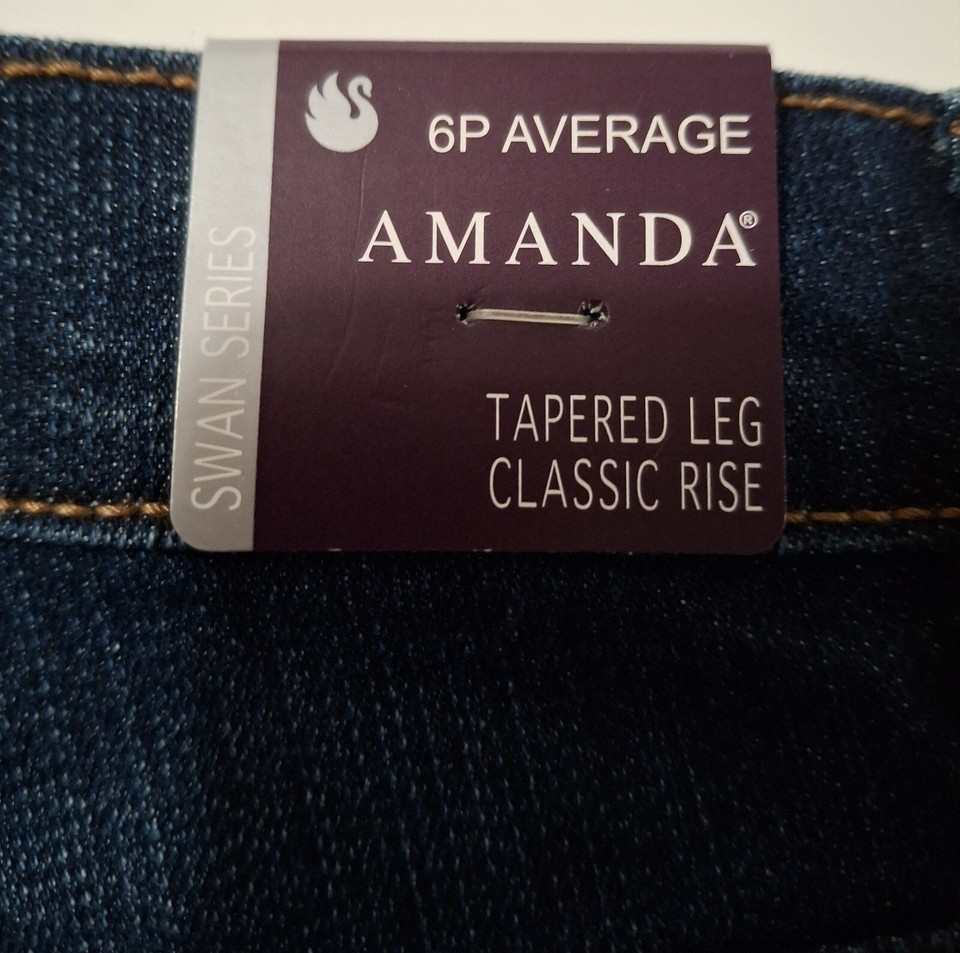 Gloria Vanderbilt Amanda Women 6P Supreme Stretch Dk Wash Taper Leg ...