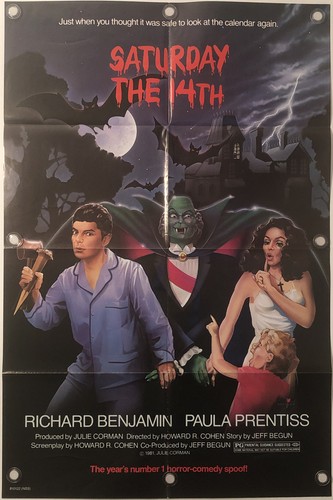 SATURDAY THE 14TH Original One Sheet Movie Poster - 1981 | eBay