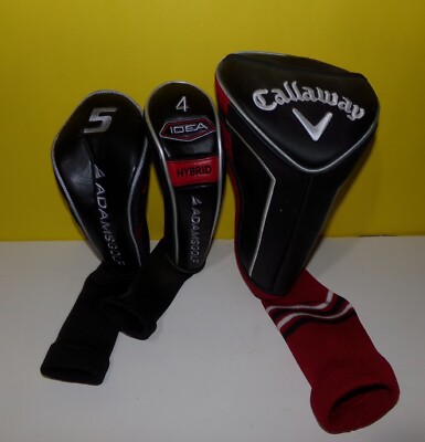 Callaway RAZR Black X Driver Head cover Golf Club Headcover + Adams ...