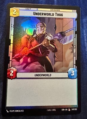 Star Wars Unlimited Spark of Rebellion Underworld Thug FOIL Common Card ...