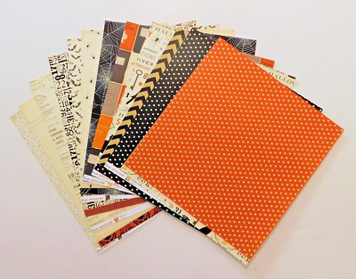 Halloween Journal Scrapbook Cardstock Pack 12x12 Spider Web Potions ...