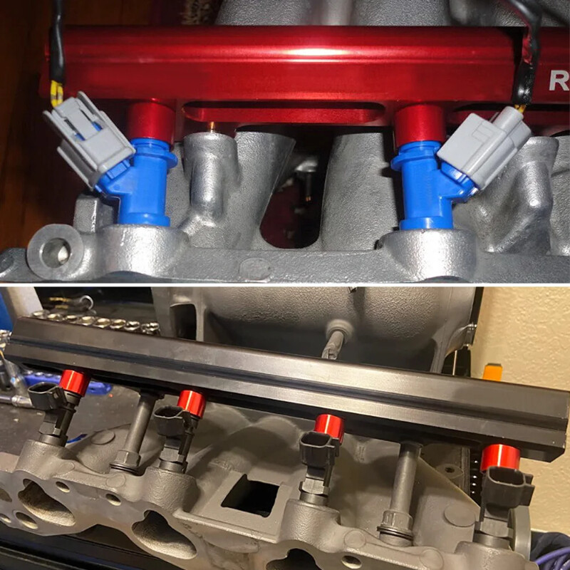 4Pcs Racing Fuel Injector Top Hats Adapters RDX Injectors to B16 B18 ...