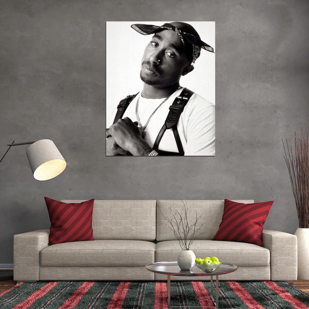 V2870 2Pac BW Tupac Amaru Shakur Tattoosper Hip-Hop Decor WALL POSTER ...