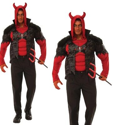 Mens Devil Costume Adults Halloween Devils Fancy Dress Outfit | eBay