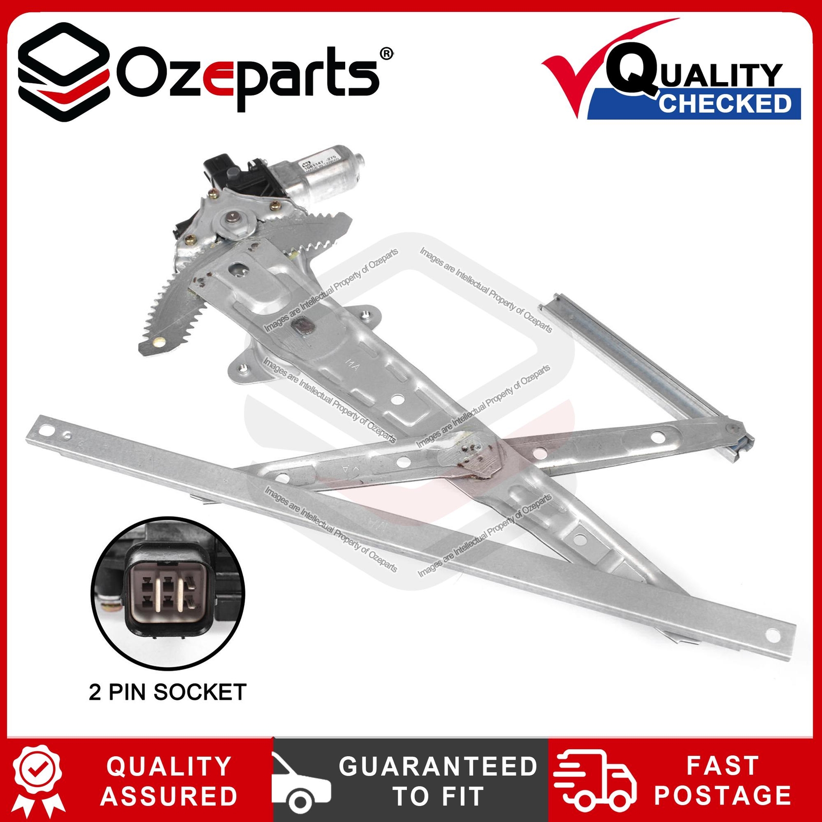FRONT LH Left Hand Electric Window Regulator 2 Pin Motor For Isuzu D ...