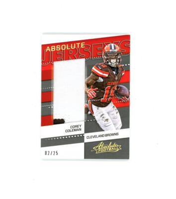 2017 Absolute Jersey SP COREY COLEMAN 2 CLR PATCH /25 - Baylor Bears ...