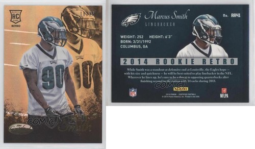 2014 Panini Certified - Retro Rookie Marcus Smith #RR41 Mirror Gold /25 ...
