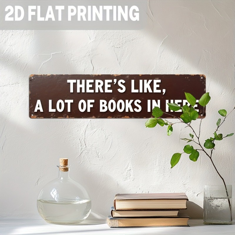 2D Bookworm Iron Sign for Library, Study Room, Bookstore, Home Office ...
