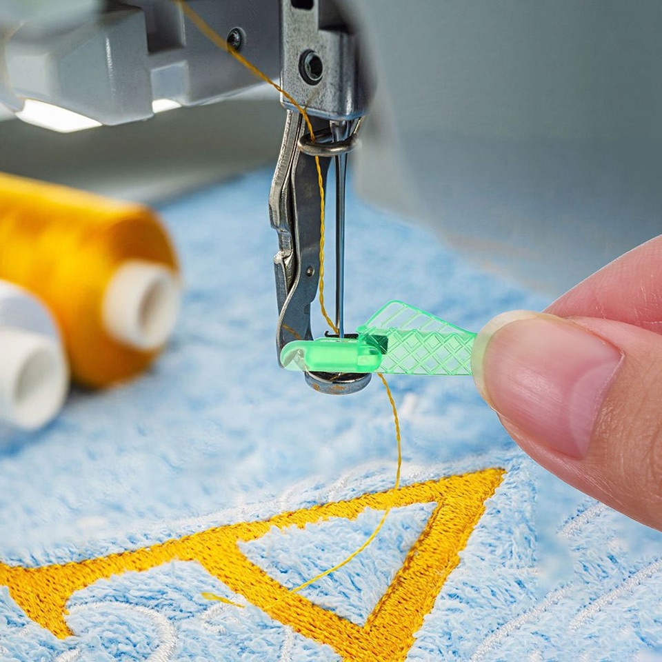 10 Pcs Plastic Fish Mouth Sewing Machine Needle Threader Tool for ...