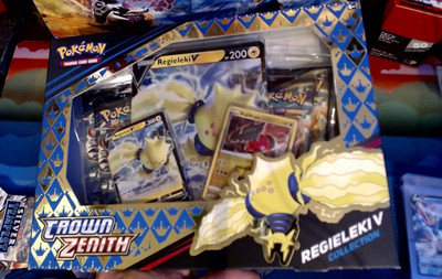 Pokémon TCG Crown Zenith Regieleki V Collection Sealed Box | eBay