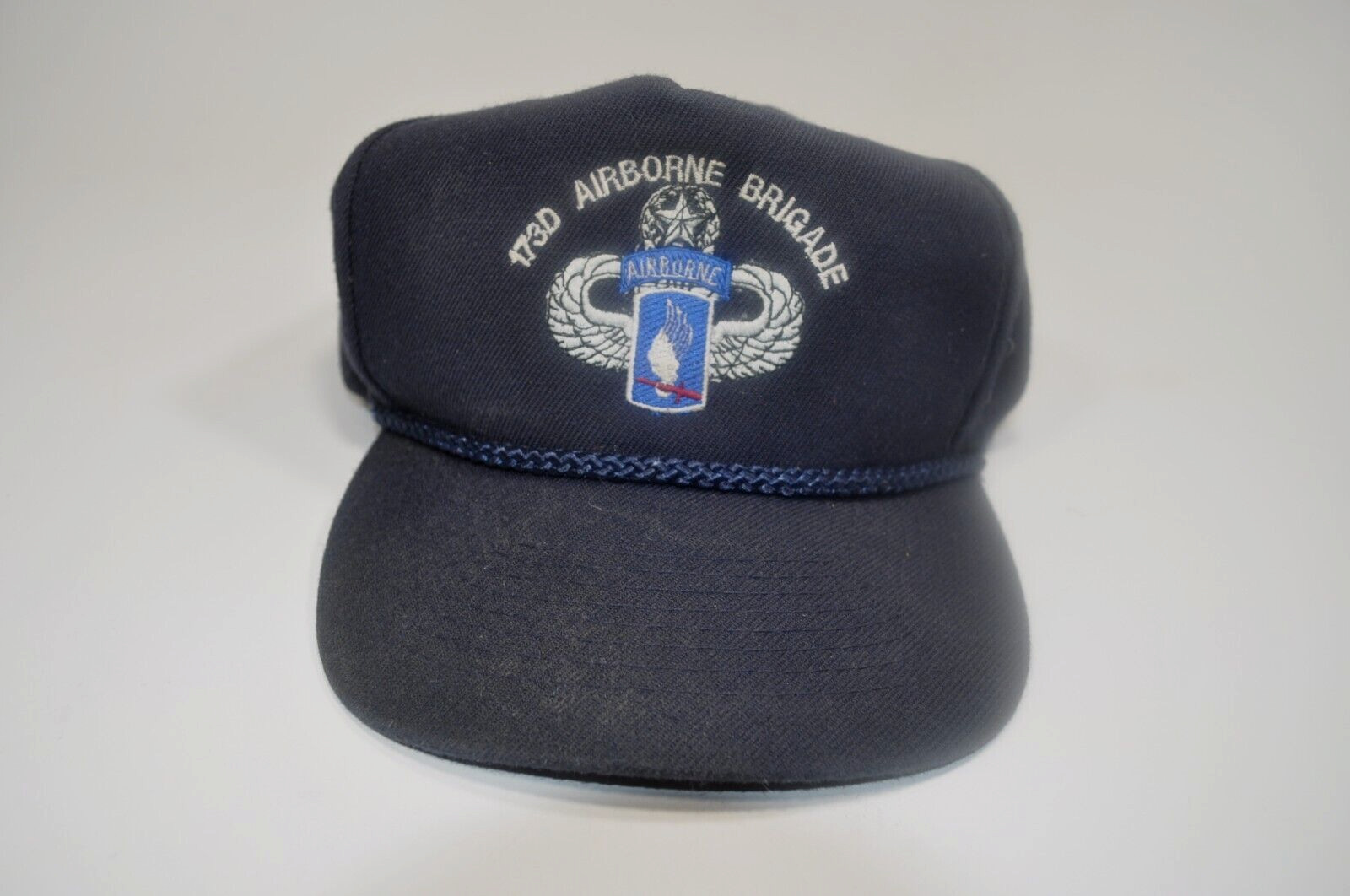 173D Airborne Brigade Dark Blue Ball Cap Leather Stra… - Gem