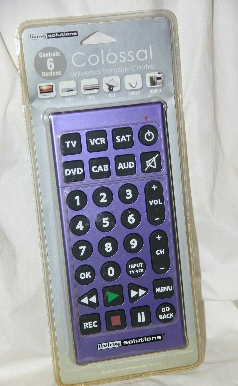 COLOSSAL UNIVERSAL REMOTE CONTROL~ Controls 6 Devices~ 11 Inches long ...