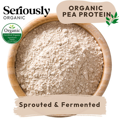 Organic Sprouted & Fermented Pea Protein Raw & Pure Vegan Plant Based ...