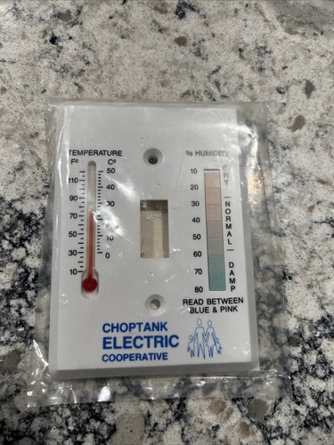 Vintage Choptank Electric Cooperative WALL SWITCH PLATE THERMOMETER ...