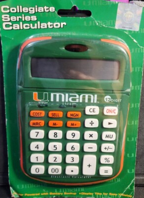 UM University Of Miami Collegiate Series Solar Battery Powered ...