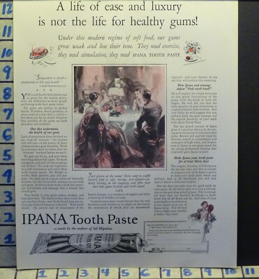 1927 IPANA TOOTH PASTE DENTAL HYGIENE DENTIST TEETH BRUSH HEALTH H97 | eBay