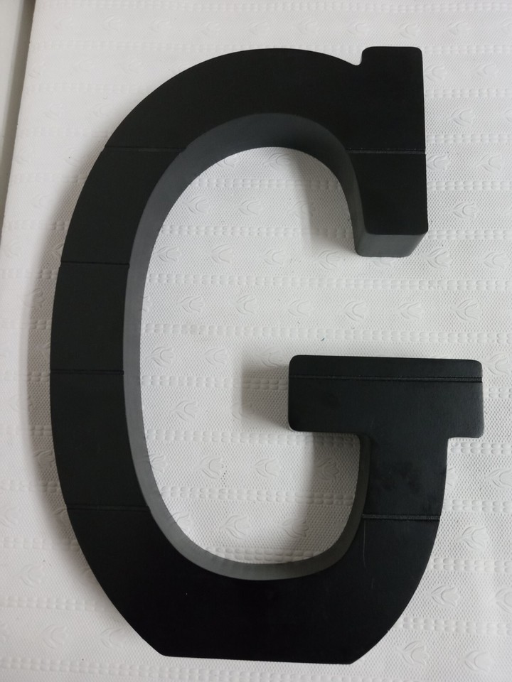 Hobby Lobby Black Thick Wooden Letter G | eBay
