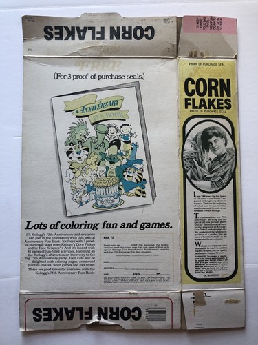 VTG 1981 Kellogg’s Toasted Corn Flakes 75th Anniversary Empty Cereal ...