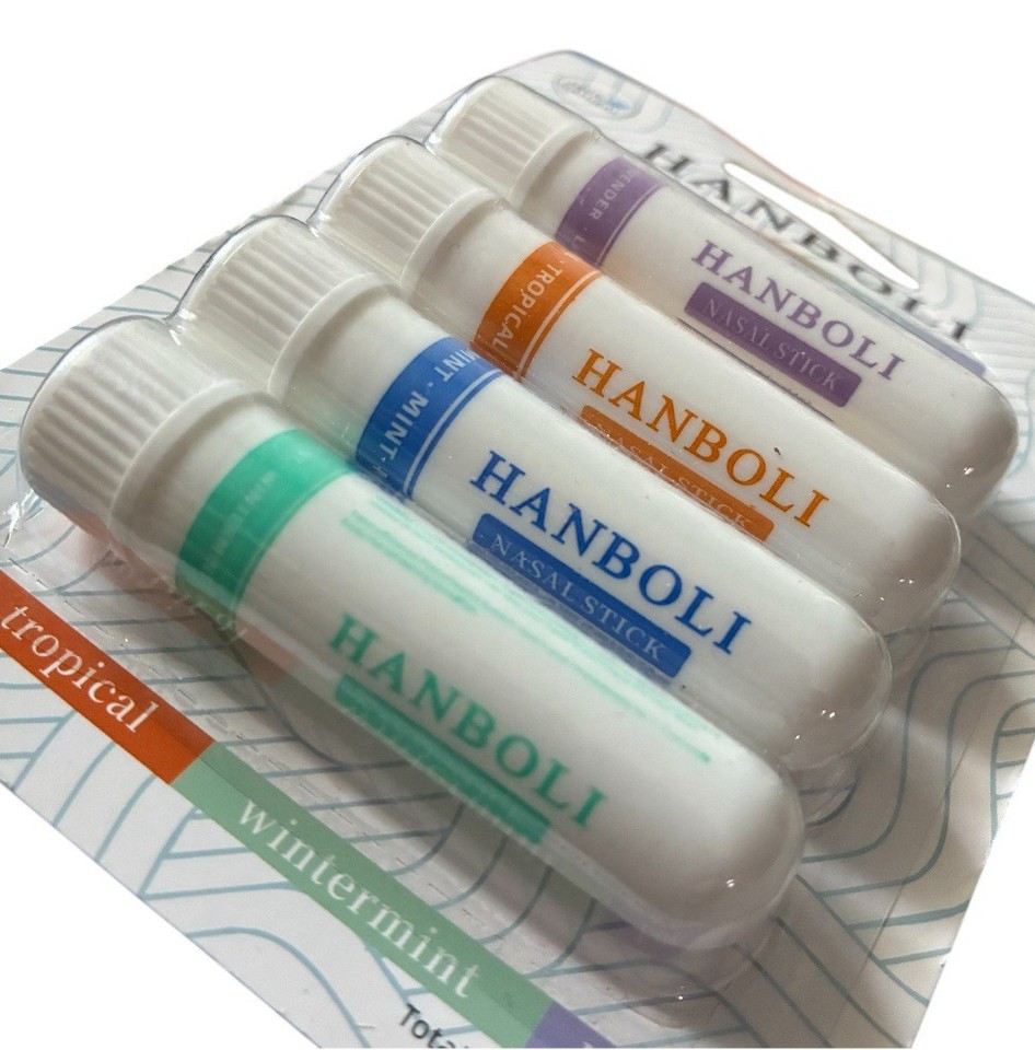 HANBOLI Nasal Stick 4 Pack • Breathe Like Never Before • 4 Scents • 100 ...