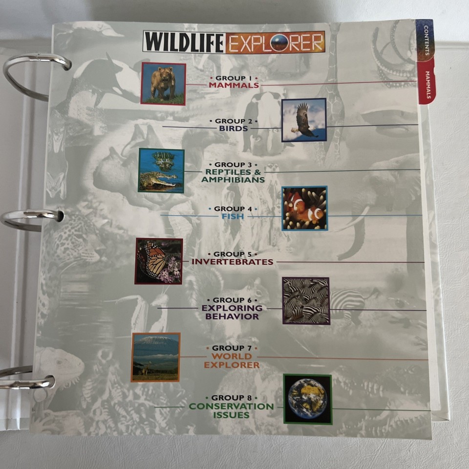 WILDLIFE EXPLORER Complete Set Of Animal Facts & National Park Cards 6 ...