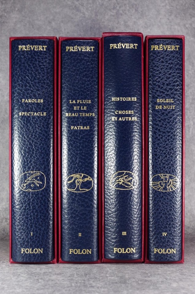 PRÉVERT /FOLON 4/4 vol.- Jaques Prévert : Œuvres, Aquarelles de Folon ...