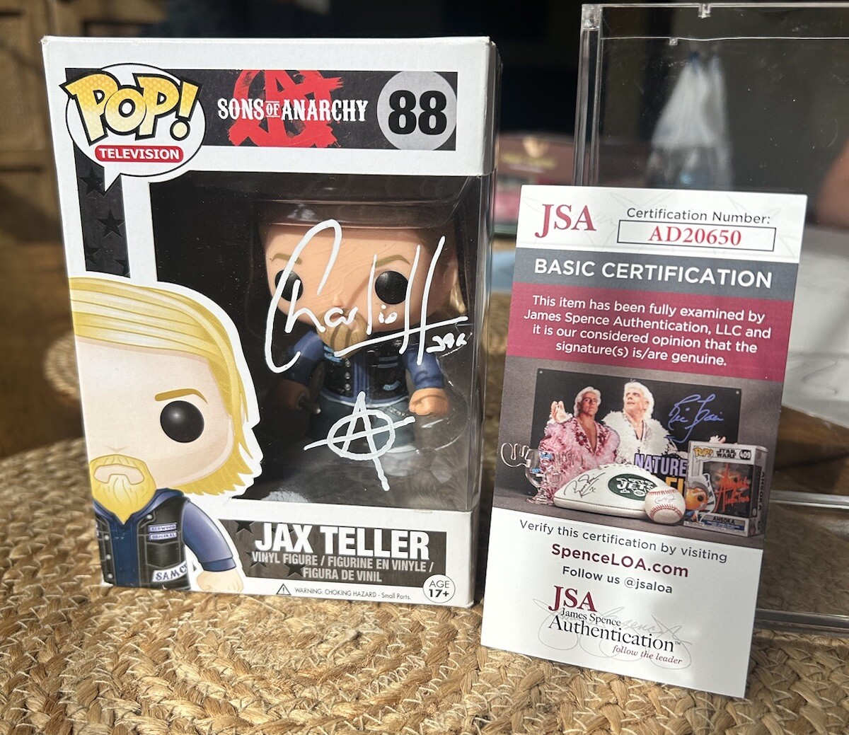 Charlie Hunnam Signed Funko Pop! Jax Teller #88 Sons Of Anarchy (JSA ...