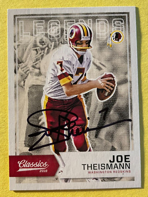 SIGNED JOE THEISMANN 2016 PANINI CLASSICS CARD AUTOGRAPH - REDSKINS | eBay