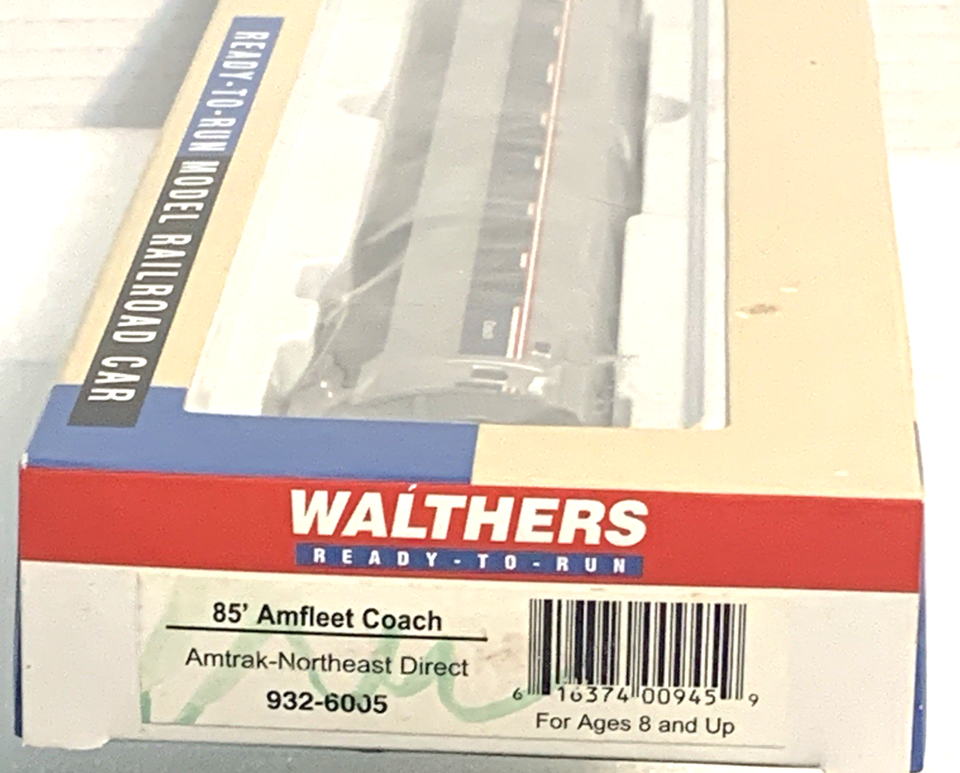Walthers HO Scale Amtrak 85' Amfleet Coach 932-6005 NIB Beautiful | eBay