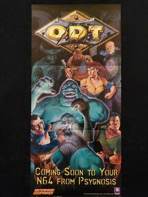 ODT PS1 N64-1998 Official Authentic Nintendo Power poster game room | eBay