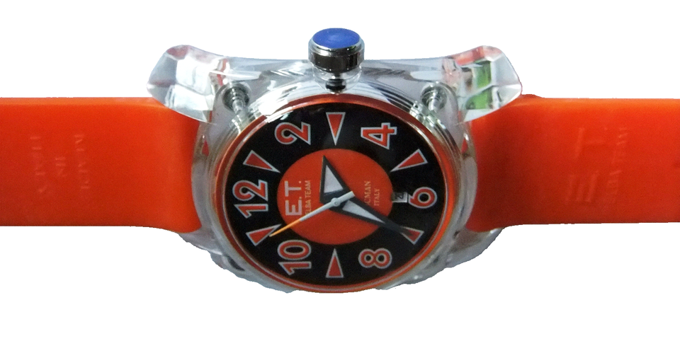 ET ELBA TEAM LOCMAN WATCH Ref.330 BLACK/ORANGE NEW -NWOT, BOXED, Made ...